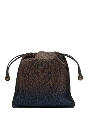 Etro Paisley Printed Pouch - Brown