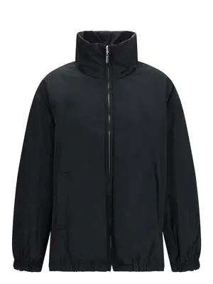 Max Mara Reversible Padded Bomber In Radzmir And Water Repellent Canvas - Black