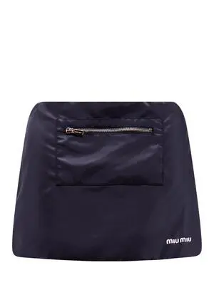 Miu Miu Recycled Material Mini Skirt - Multicolor
