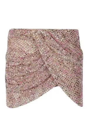 SELF-PORTRAIT Embellished Miniskirt - Multicolor