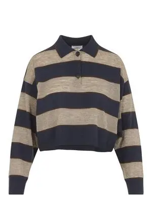 Brunello Cucinelli Knit Polo - Blue