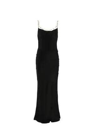 Cult Gaia Silk Cowl Neck Evening Dress - Black
