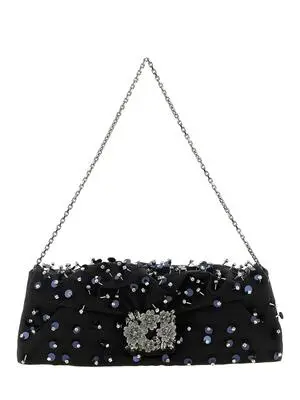 ROGER VIVIER Efflorescence' Clutch - Black