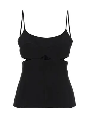 Victoria Beckham Cut-out Cami' Top - Black