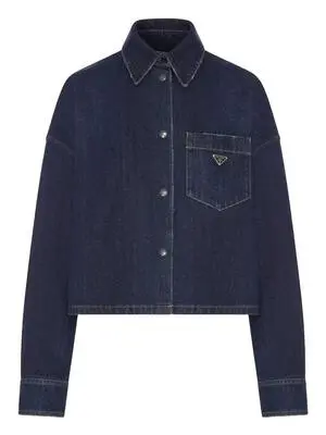 Prada Cotton Classic Collar Shirt - Blue