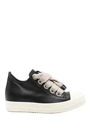 Rick Owens Leather Trainers - Black