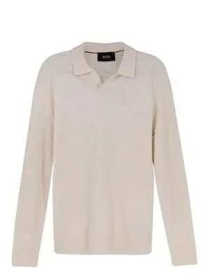 BOSS BOSS Silk Textured V-Collar Sweater Multicolor