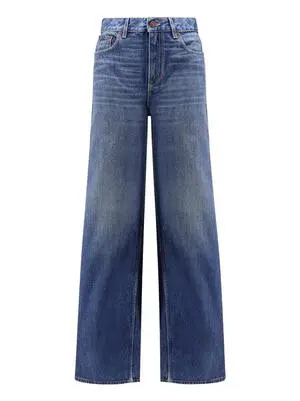 Chloé Jeans With Leather Logo Tag - Multicolor