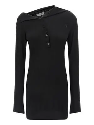 Attico Cashmere Wool Mini Dress - Black