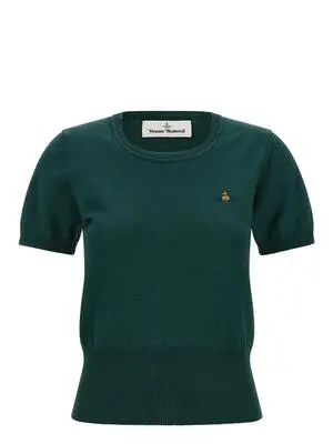 VIVIENNE WESTWOOD VIVIENNE WESTWOOD Bea Cotton-Cashmere Knit Top Green