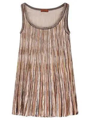 Missoni Short Viscose Blend Dress With All-over Sequins - Multicolor
