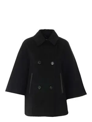 MAX MARA Max Mara Women Mxaospite Double-Breasted Sable Cashmere Cape