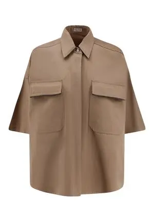 Brunello Cucinelli BRUNELLO CUCINELLI Linen And Cotton Blend Shirt Brown