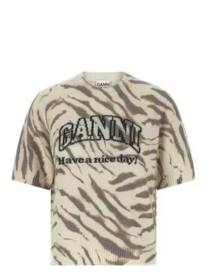 GANNI Logo Intarsia Sweater - Multicolor