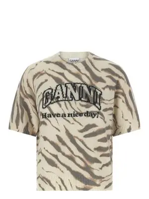 GANNI Logo Intarsia Sweater - Multicolor