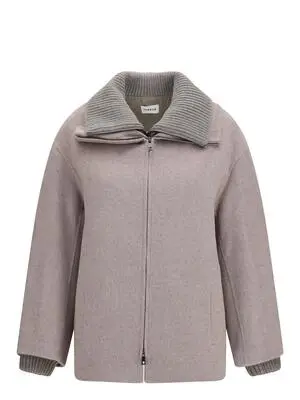 P.a.r.o.s.h Double Wool And Quilted Jacket - Cream