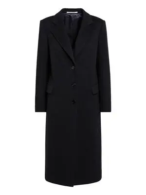 Tagliatore Single-breasted Wool Blend Coat - Blue