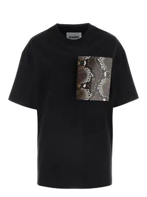JIL SANDER JIL SANDER Short Sleeve Animal Print Pocket T-Shirt Multicolor