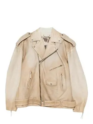 GOLDEN GOOSE GOLDEN GOOSE Leather Jacket Cream