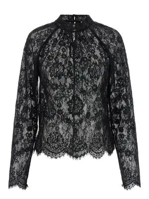 SELF-PORTRAIT Lace Blouse - Black