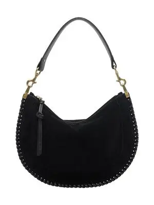 Isabel Marant Étoile Suede Oskan Soft Zip Shoulder Bag - Black