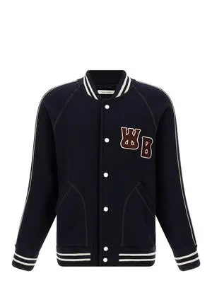 WALES BONNER The October Varsity' Bomber Jacket - Blue
