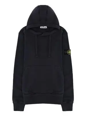 Stone Island Logo Hoodie - Blue