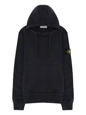 Stone Island Logo Hoodie - Blue