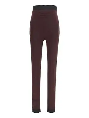 Attico Sheer Detail Leggings - Purple