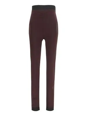Attico Sheer Detail Leggings - Purple