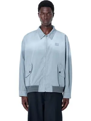 Miu Miu Old Twill Blouson Jacket - Gray