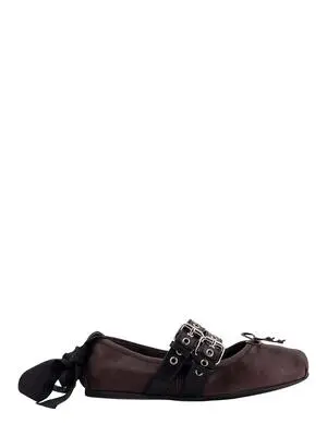 Miu Miu Leather Ballerinas - Multicolor
