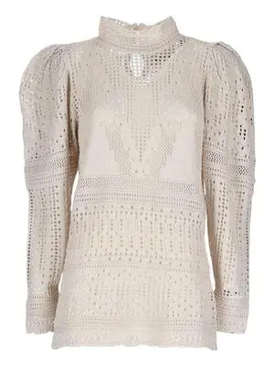 Isabel Marant Étoile Isabel Marant Women Dahara Crochet Top Cream