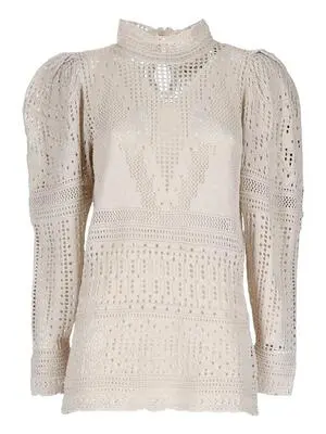 Isabel Marant Étoile Dahara Crochet Top - Cream