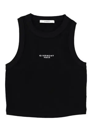 Givenchy Logo Crop Top - Black