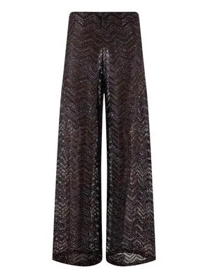 Missoni MISSONI Viscose Blend Trousers With Chevron Pattern Multicolor