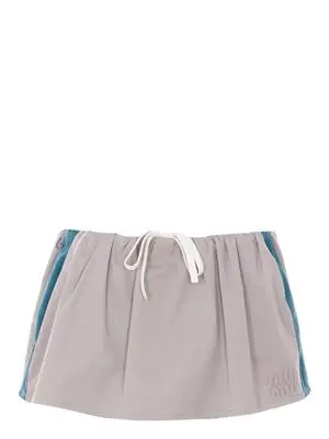Miu Miu Cotton Mini Skirt - Gray