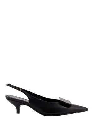 Celine Signature Leather Pumps - Black