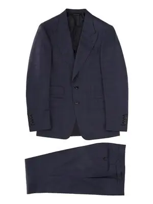 TOM FORD Grand Overcheck Shelton Suit - Blue