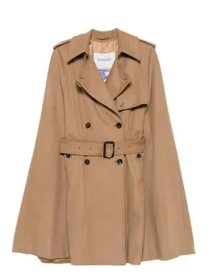 Burberry Cashmere Trench Cape - Cream