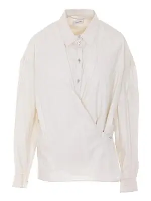 LEMAIRE Straight Collar Twisted Shirt - White
