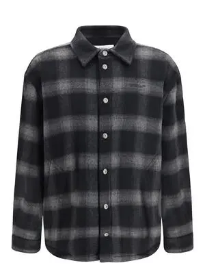 Off-White Padded Flannel Jacket - Black