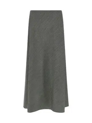 Alberta Ferretti Bell Chevron Skirt - Gray