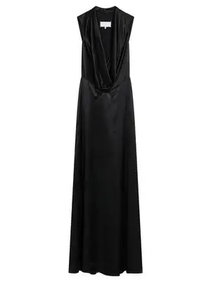 MAISON MARGIELA Long Viscose Satin Dress - Black