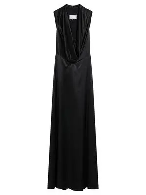 MAISON MARGIELA Long Viscose Satin Dress - Black