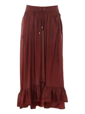 Zimmermann Aster Maxi Skirt - Red