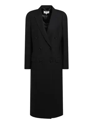 MAISON MARGIELA Wool Double-breasted Coat - Black