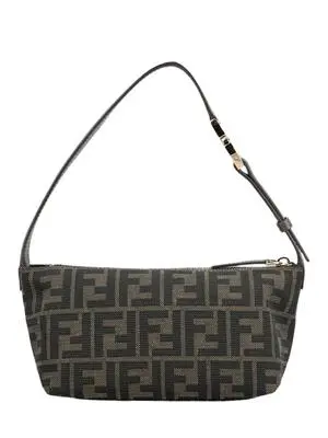 Fendi Ff Zucca Jacquard Small Vanity Pouch - Black