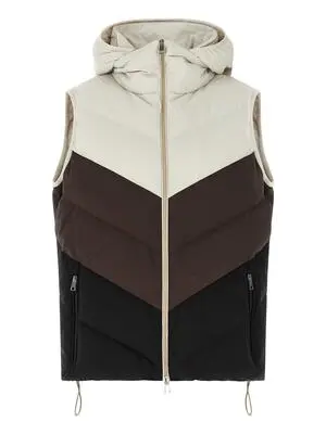 Kiton KITON Chevron Stitching Padded Vest Multicolor