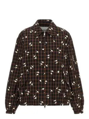 GANNI Bomber Jacket - Brown